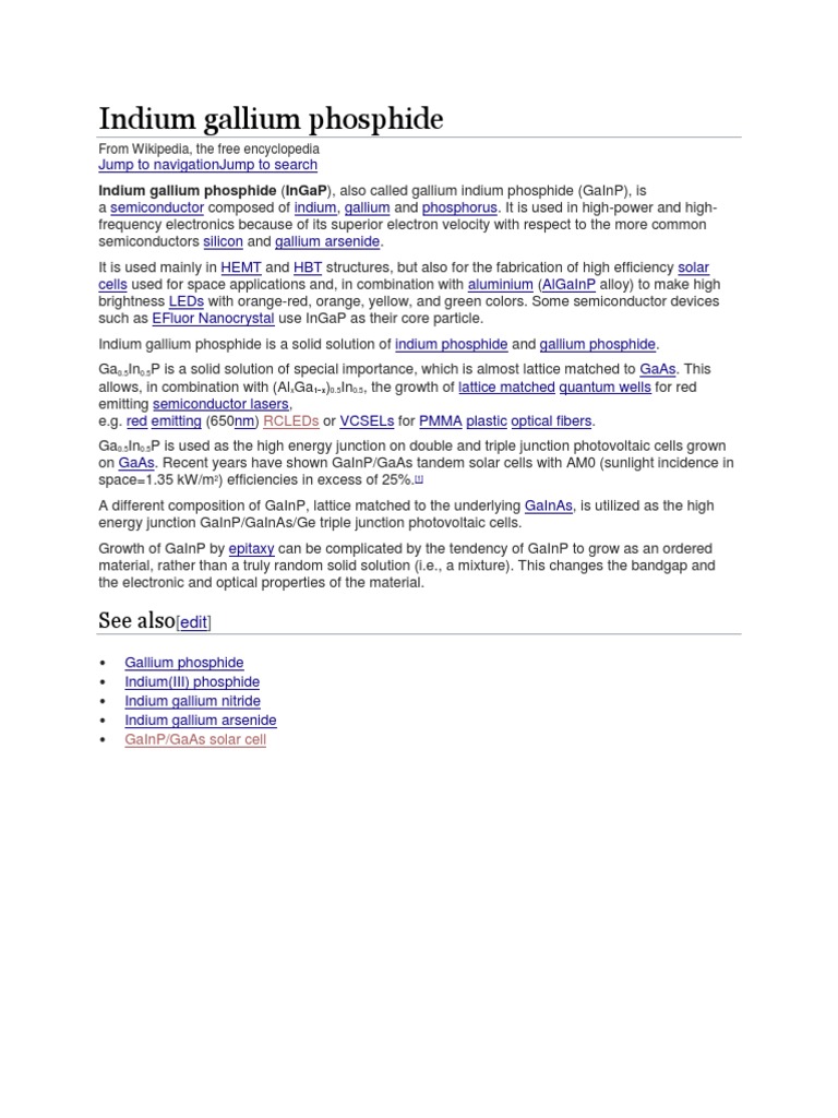 Indium Gallium Phosphide | PDF