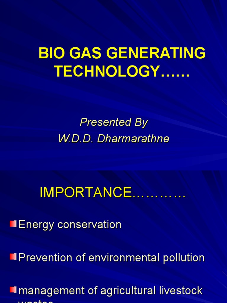 Bio Gas Generating Technology | PDF | Biogas | Anaerobic Digestion
