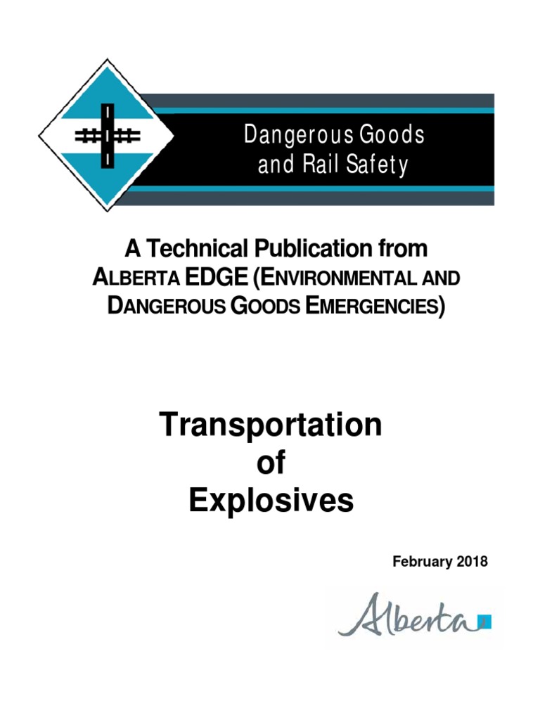 Transportation of Explosives: Dangerous Goods and Rail Safety | PDF ...