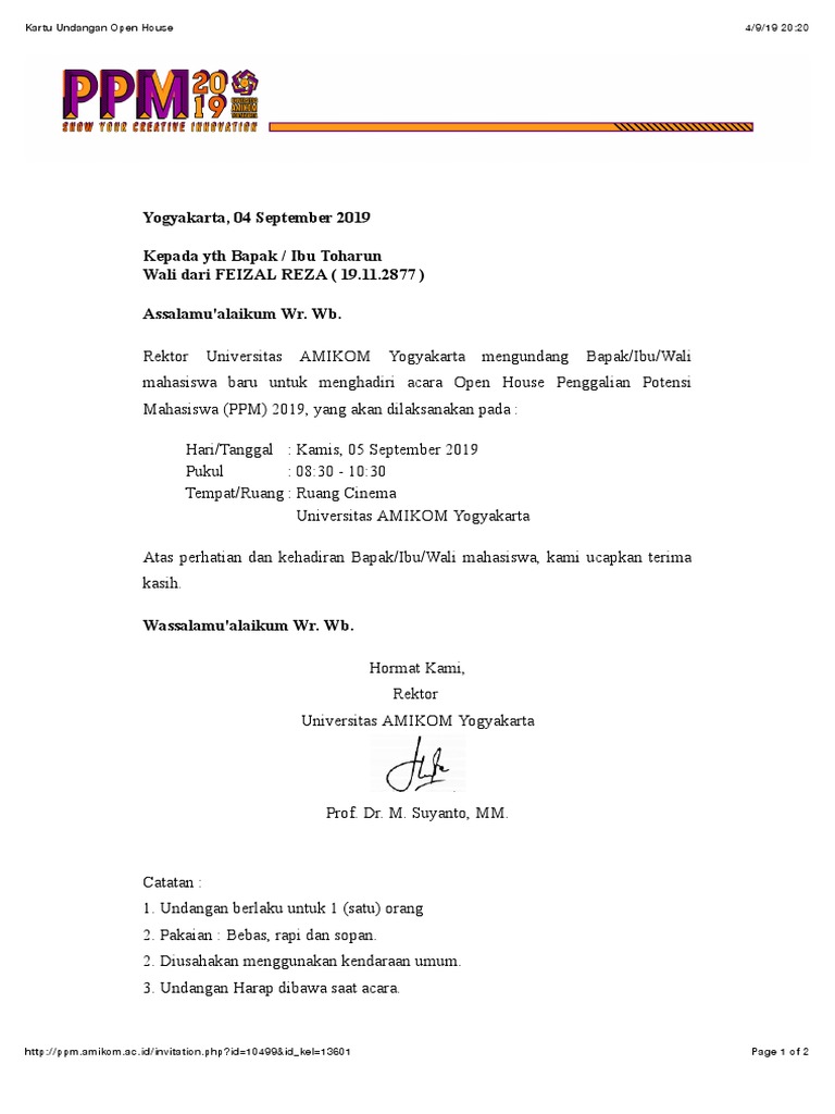 Kartu Undangan Open House PDF | PDF