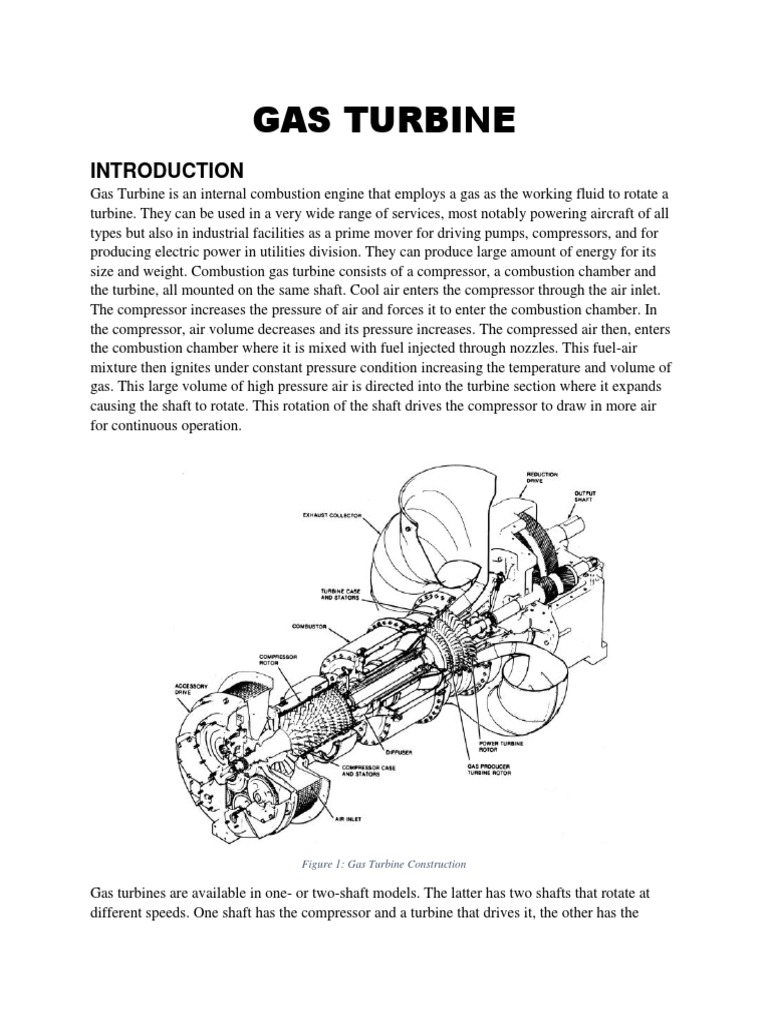 Figure 1: Gas Turbine Construction | PDF | Turbine | Gas Turbine