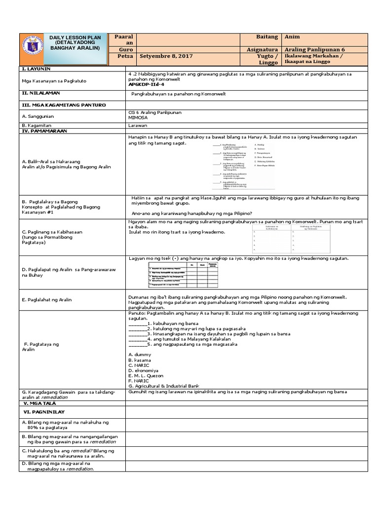 Ap6 DLP Q2 W4 Day 5 | PDF