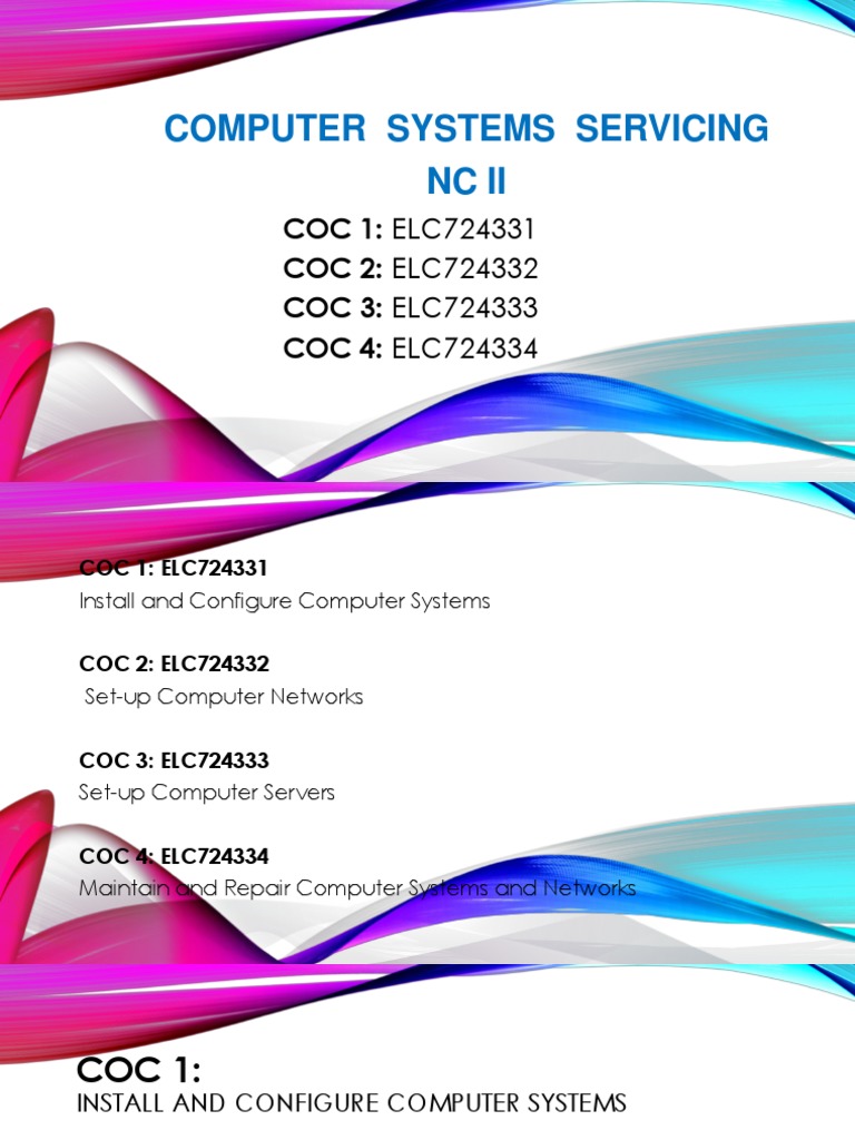 Computer Systems Servicing NC II | PDF | Installation (Computer ...