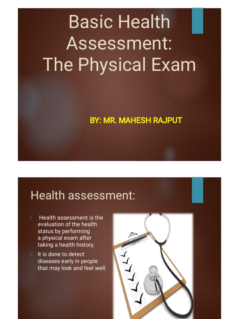 Basic Health Assessment - Physical Exam | Download Free PDF | Vagina ...
