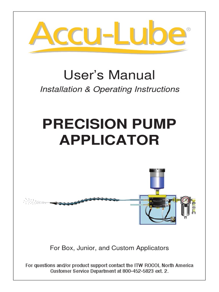 Accu Lube Instructions PDF | PDF | Pump | Lubricant