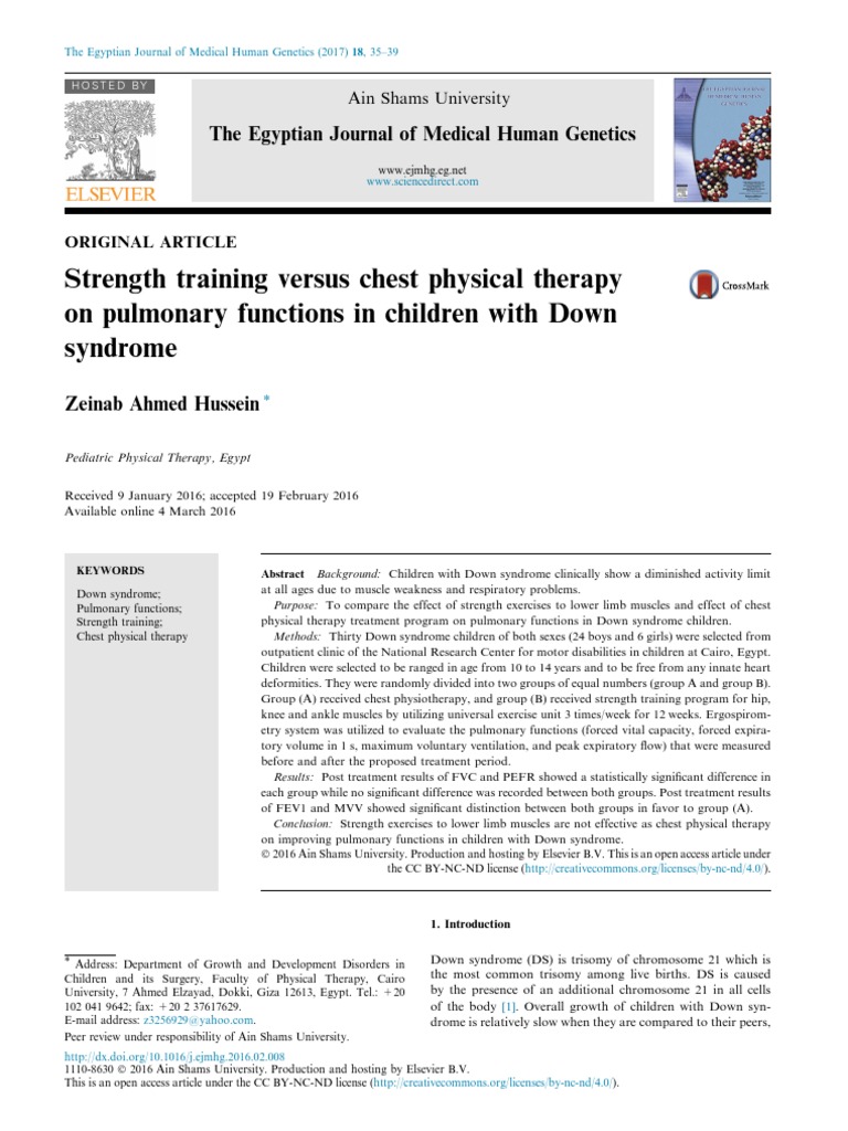 Strength Training Versus Chest Physical Therapy On Pulmonary Functions ...