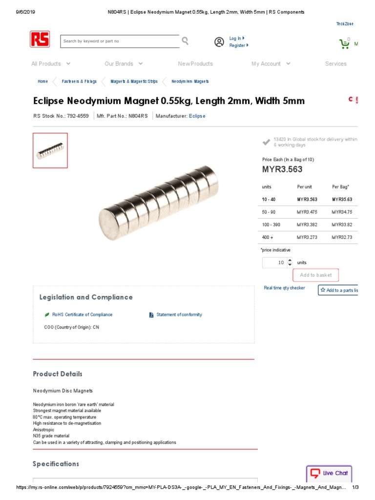 Neodymium Magnet | PDF | Electromagnetism | Materials