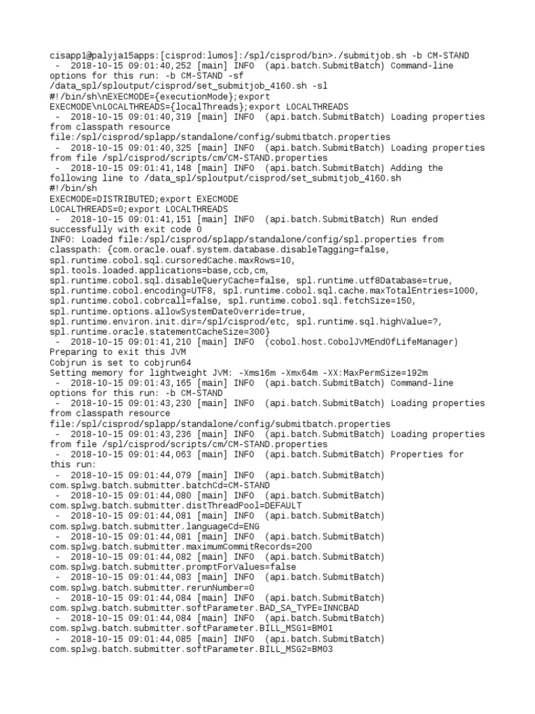 CM Batch Job Log File Analysis | PDF | Oracle Database | Computer ...