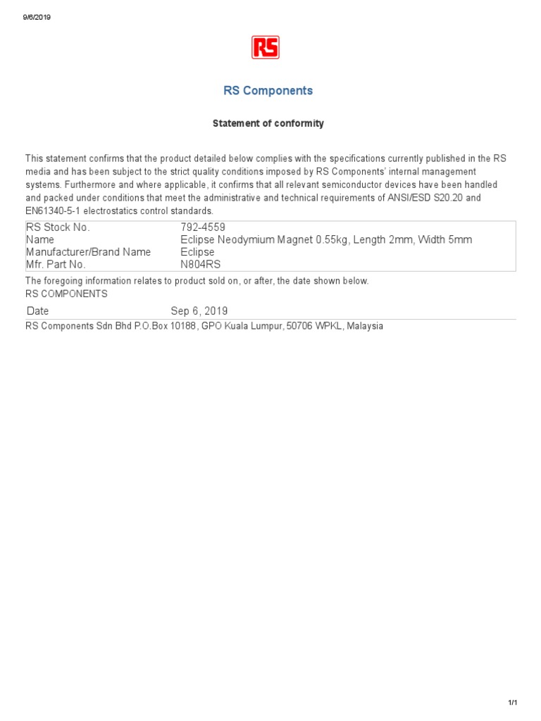 Magnet Spec | PDF