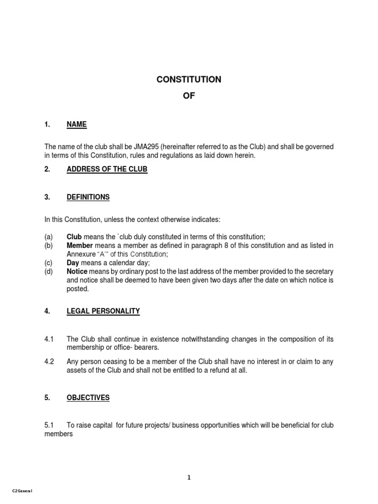 Stokvel | PDF | Quorum | Chairman