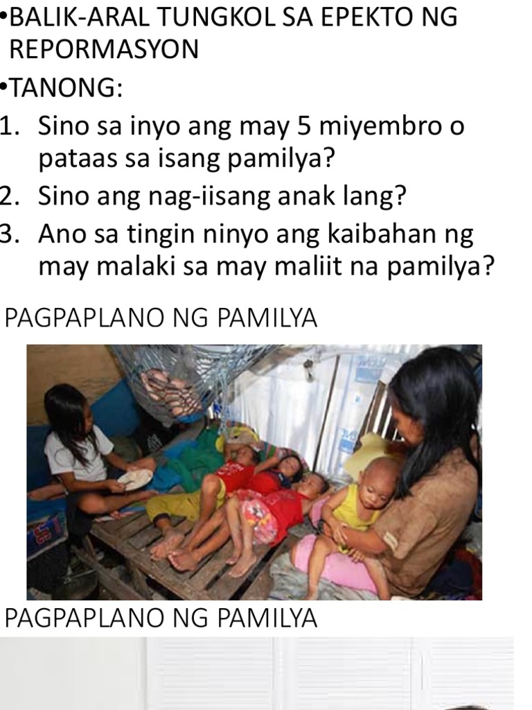 Pagpaplano NG Pamilya Grade 8 and 9 | PDF