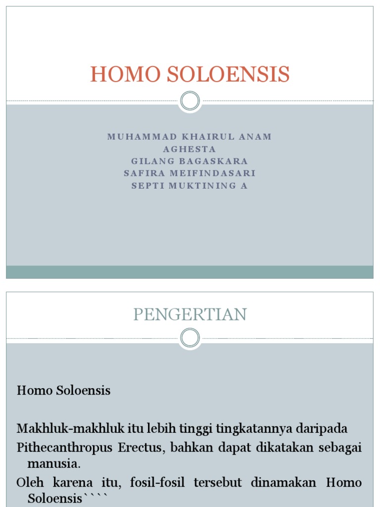 Homo Soloensis: Fosil Manusia Purba dari Solo | PDF | Agama & Spiritualitas