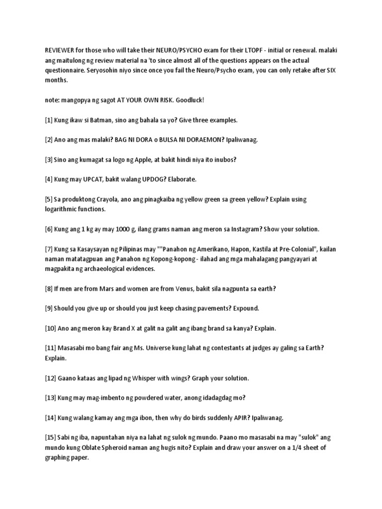 REVIEWER For Those Who Will Take Their NEURO | PDF