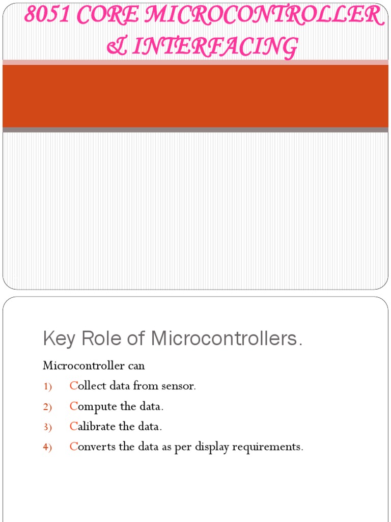 8051 Core Microcontroller & Interfacing | PDF | Microcontroller ... 8051 Core Microcontroller & Interfacing | PDF | Microcontroller ...