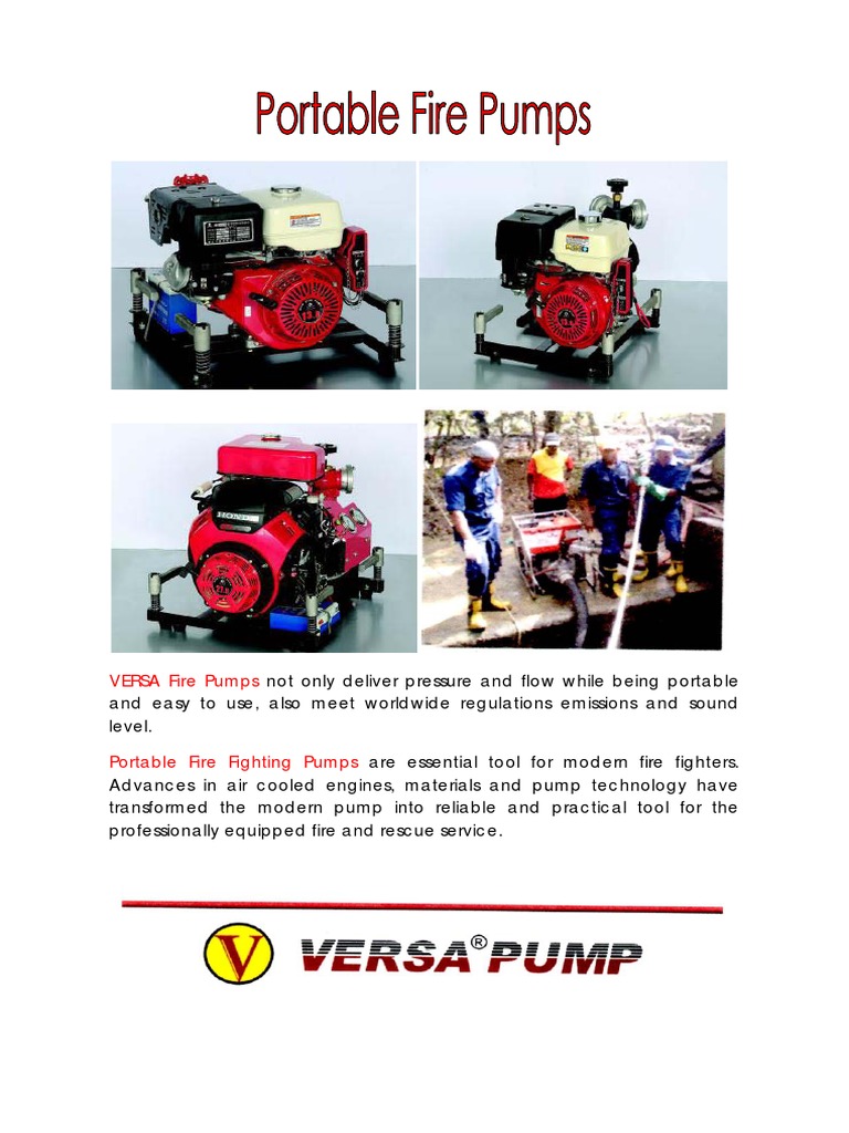 Versa Portable Fire Pump | PDF | Technology & Engineering