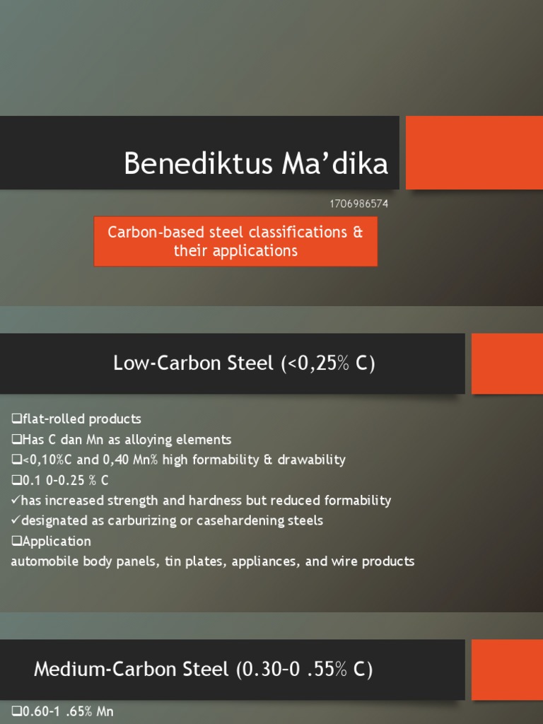 Carbon-Based Steel Classification | PDF
