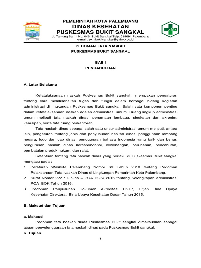 Panduan Penyusunan Pedoman, Panduan, Kerangka Acuan, Sop (Panduan Pedoman Tata Naskah | PDF