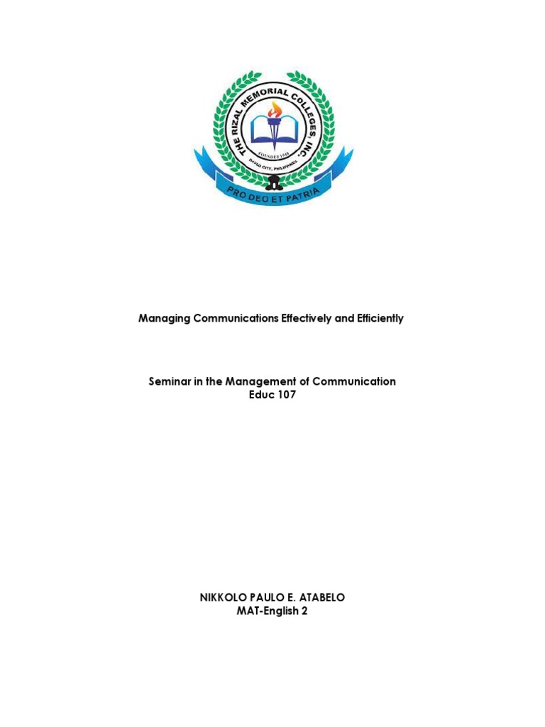 How To Manage Communication | PDF | Communication | Information