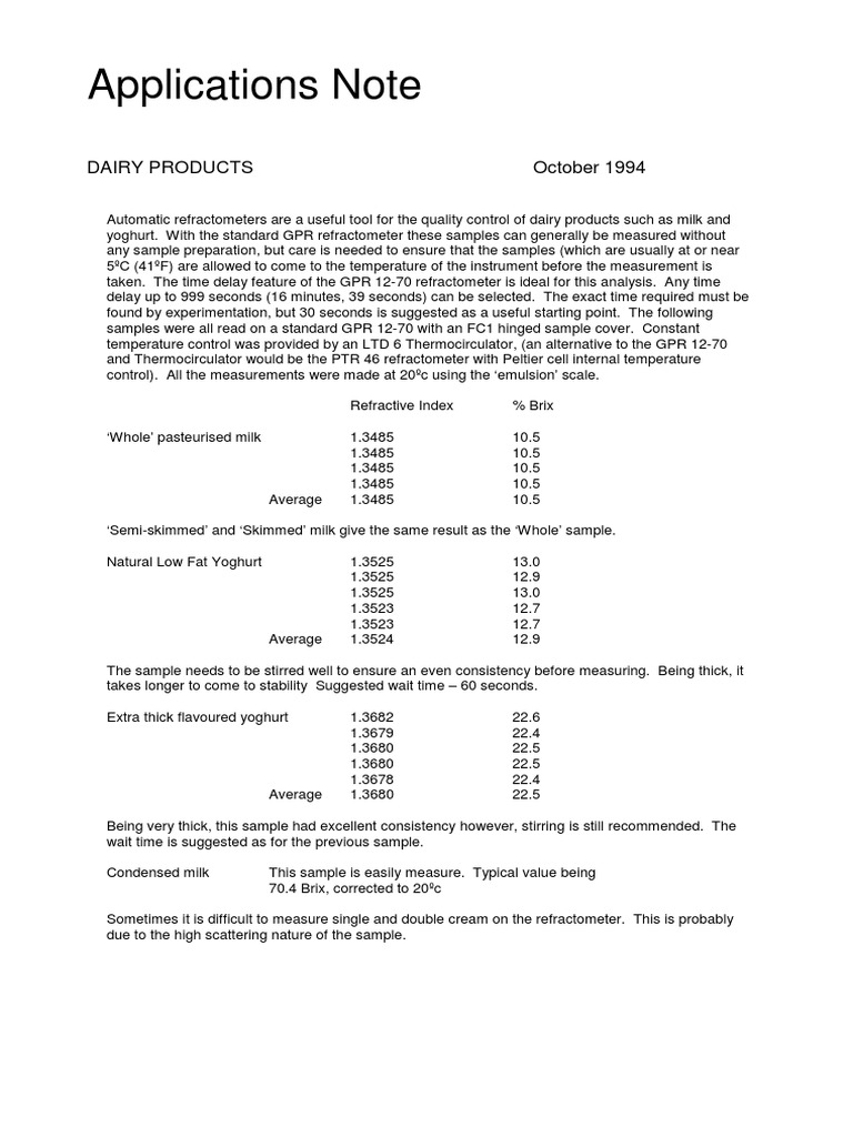 Dairy Products | PDF | Scientific Observation | Physical Chemistry