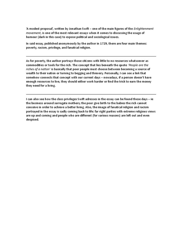 A Modest Proposal | PDF