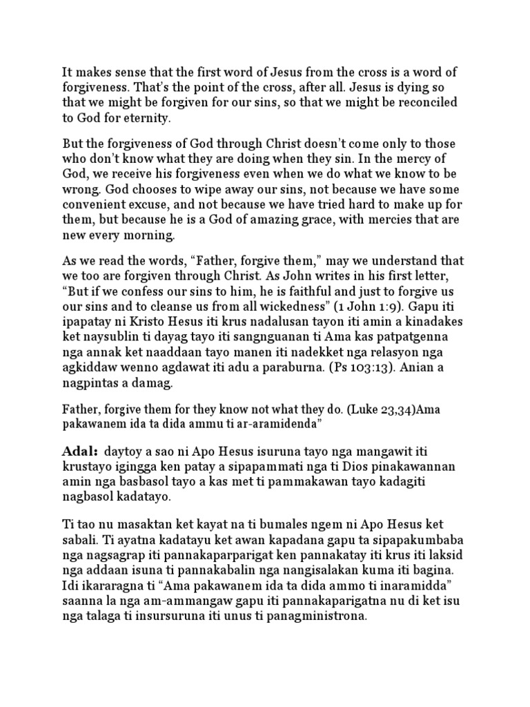 And Jesus Said Father Forgive Them | PDF | God The Father | Jesus