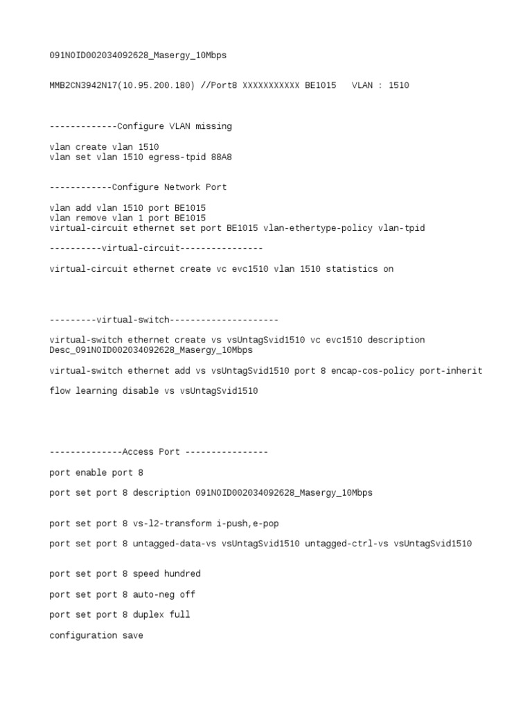 Ciena Switch Script | Download Free PDF | Port (Computer Networking ...