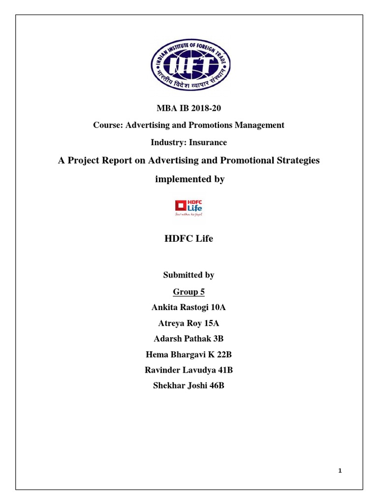 Group 5 - APM Project Report | Download Free PDF | Insurance | Advertising