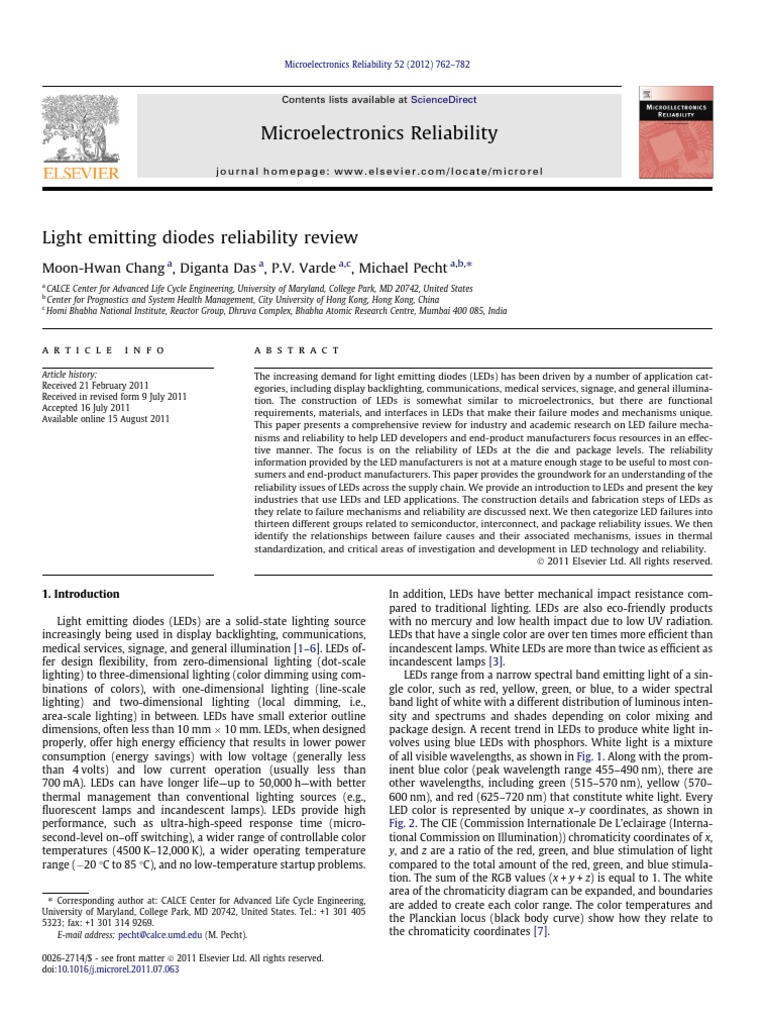 Microelectronics Reliability: Moon-Hwan Chang, Diganta Das, P.V. Varde ...