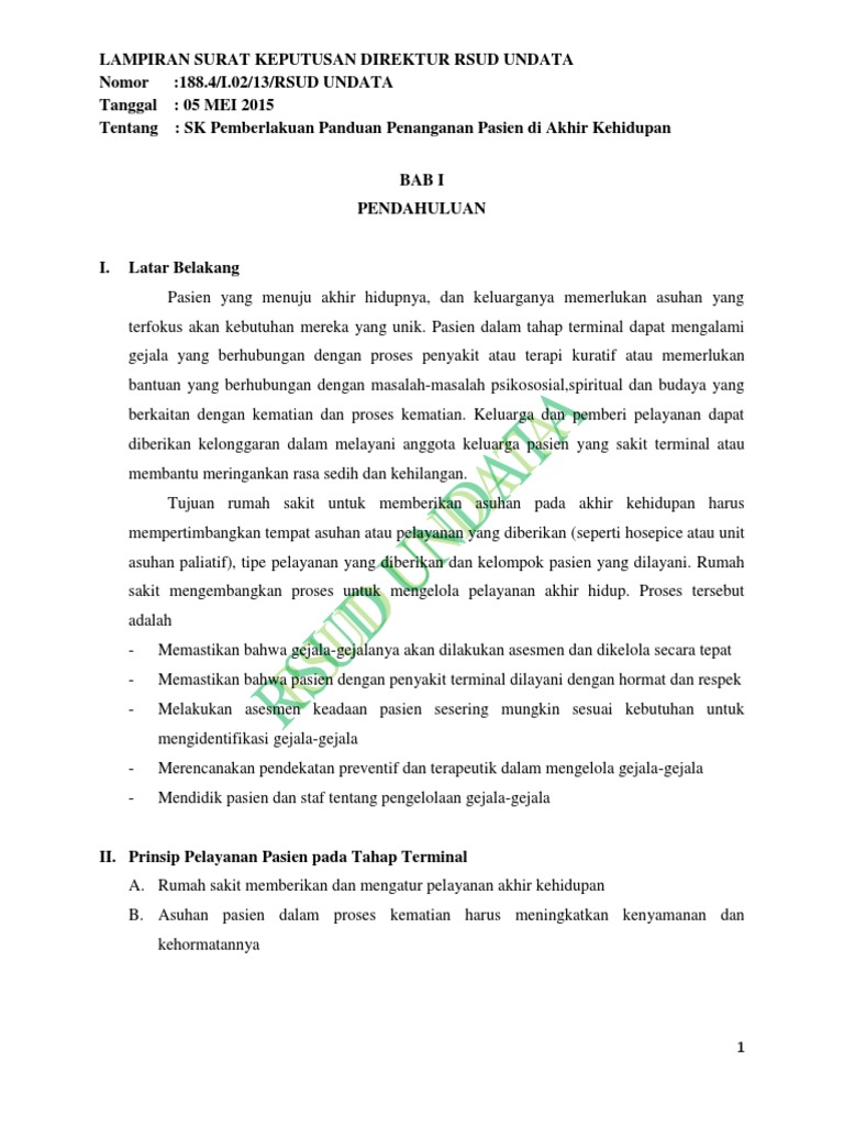 Panduan Pasien Terminal | PDF