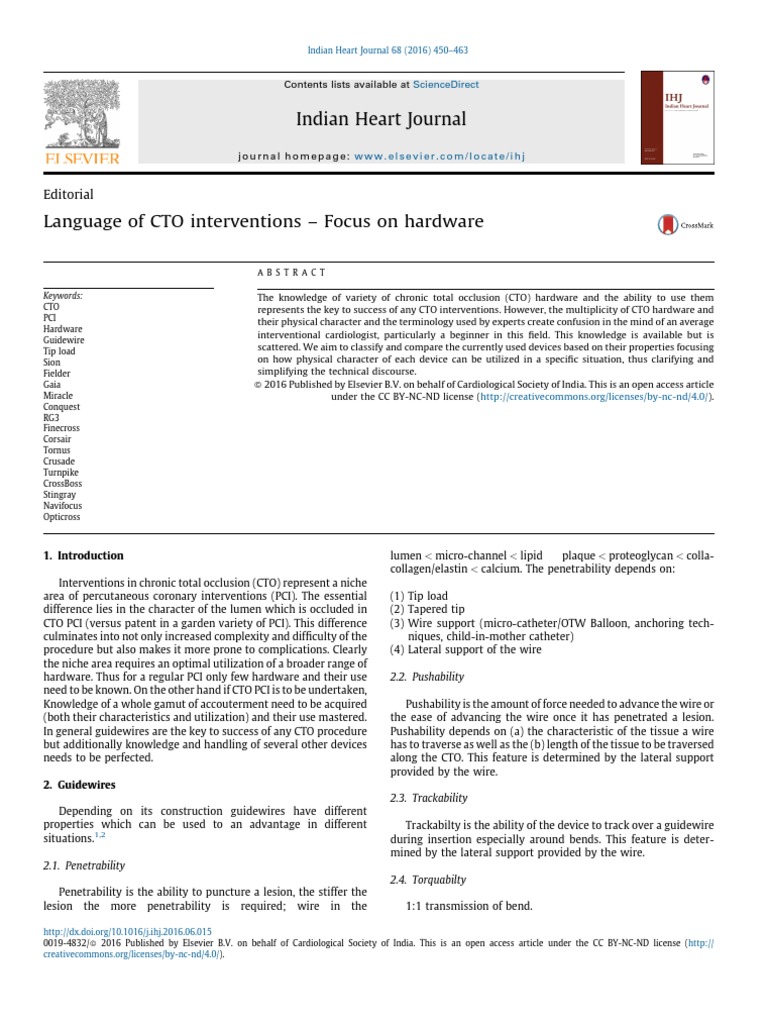 Language Cto Wires | PDF | Wire | Percutaneous Coronary Intervention