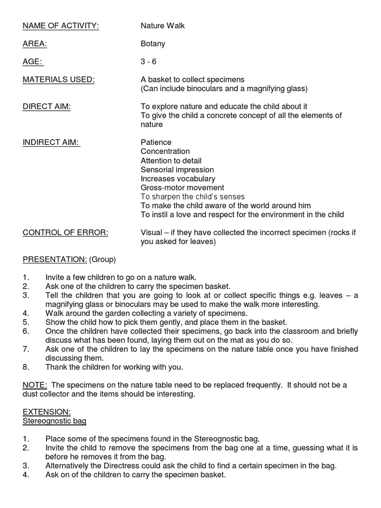 Montessori Botany Activities for Ages 3-6 | PDF | Leaf | Horticulture ...