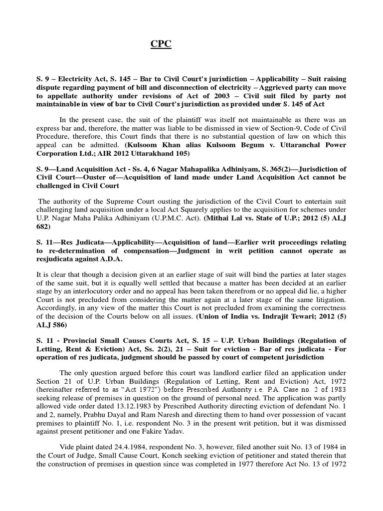 CPC | PDF | Lawsuit | Judgment (Law)