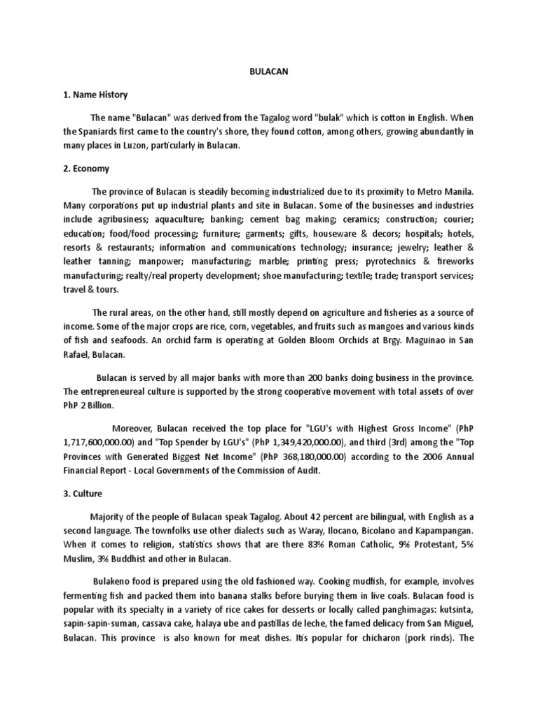Bulacan's Economy and Education | PDF