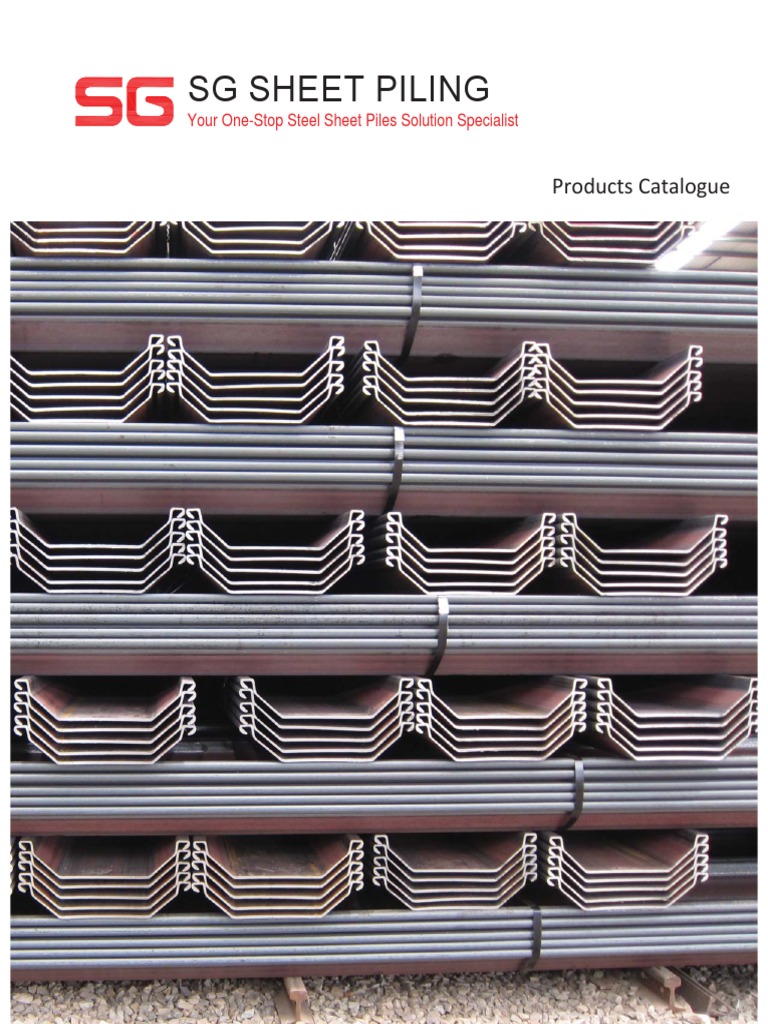 SG SHEET PILING PRODUCTS CATALOG | PDF | Structural Engineering | Materials