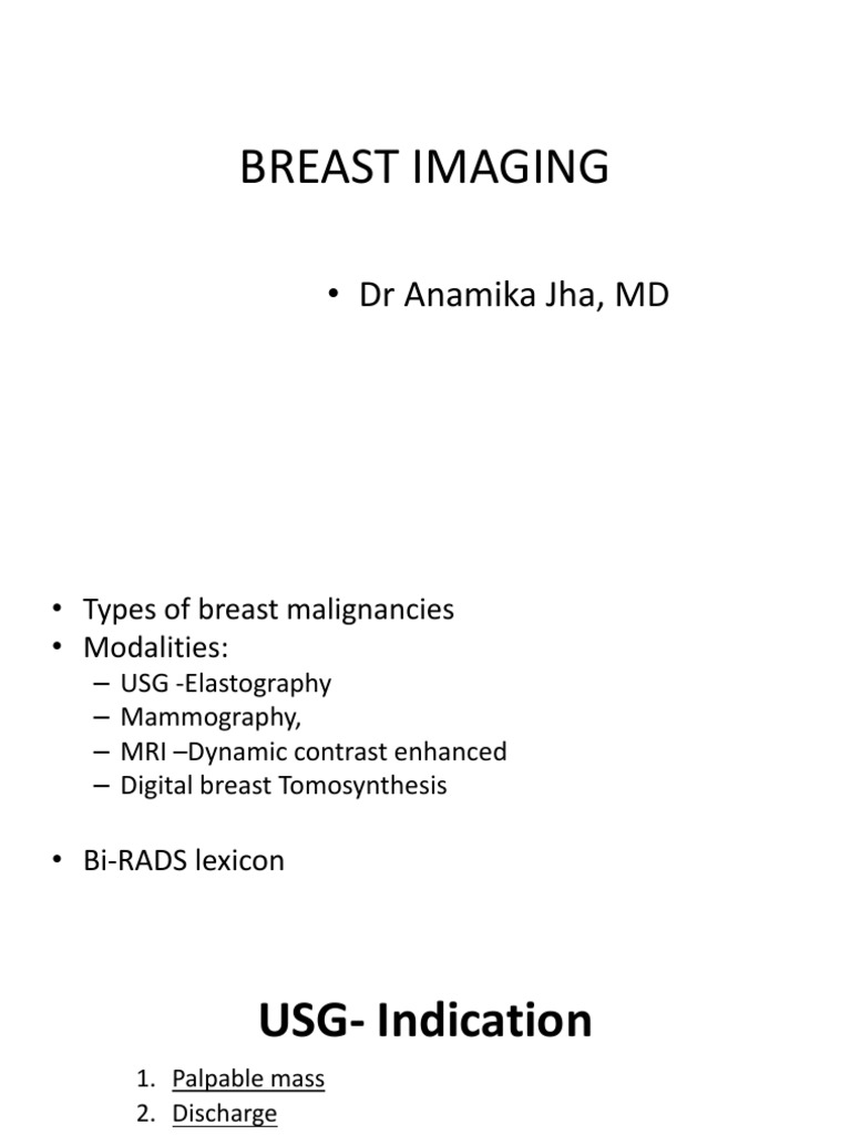 Usg Breast | PDF | Mammography | Medical Ultrasound