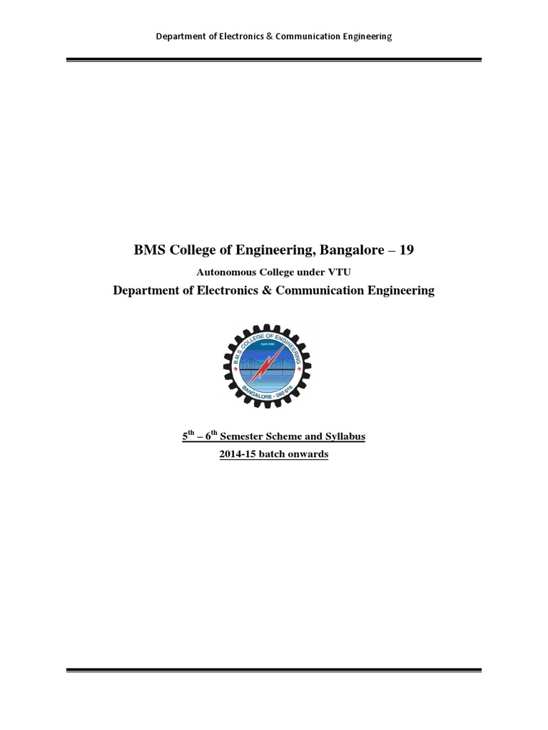 Ece Department Schemes And Syllabus Pdf Discrete Fourier Transform Frequency Modulation