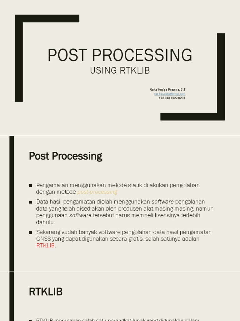Post Processing Using Rtklib For Gnss Pdf 