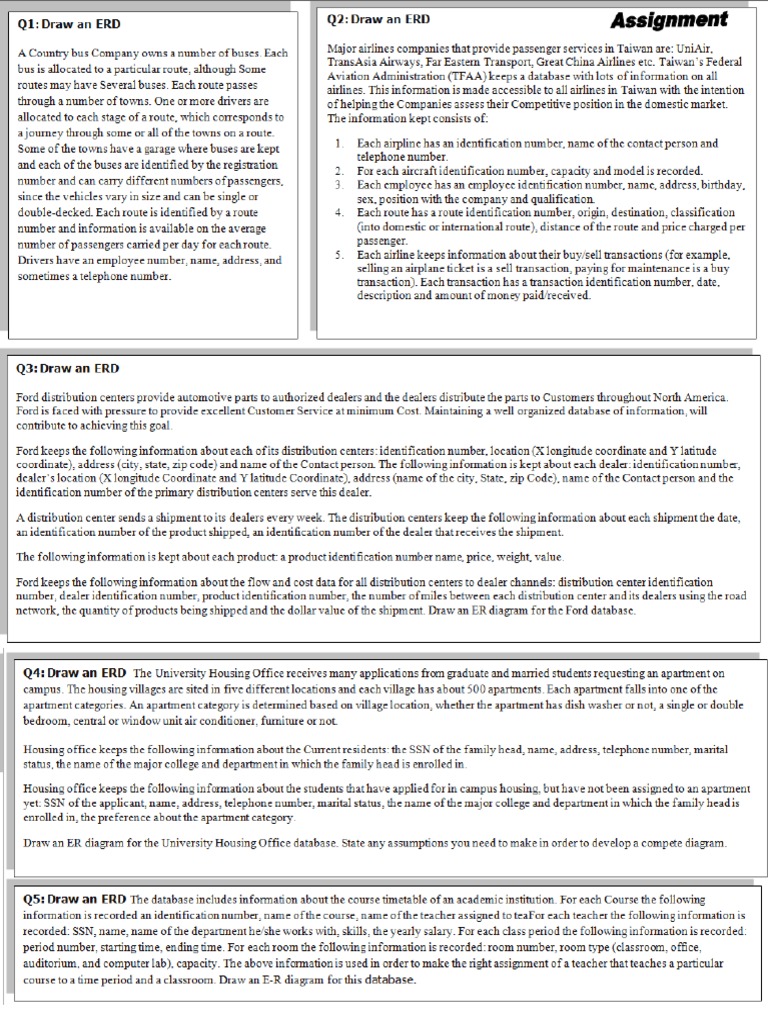 Erd Assignment Pdf