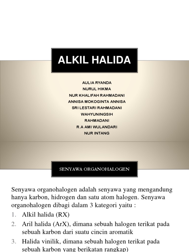 Pengertian dan Aplikasi Alkil Halida | PDF