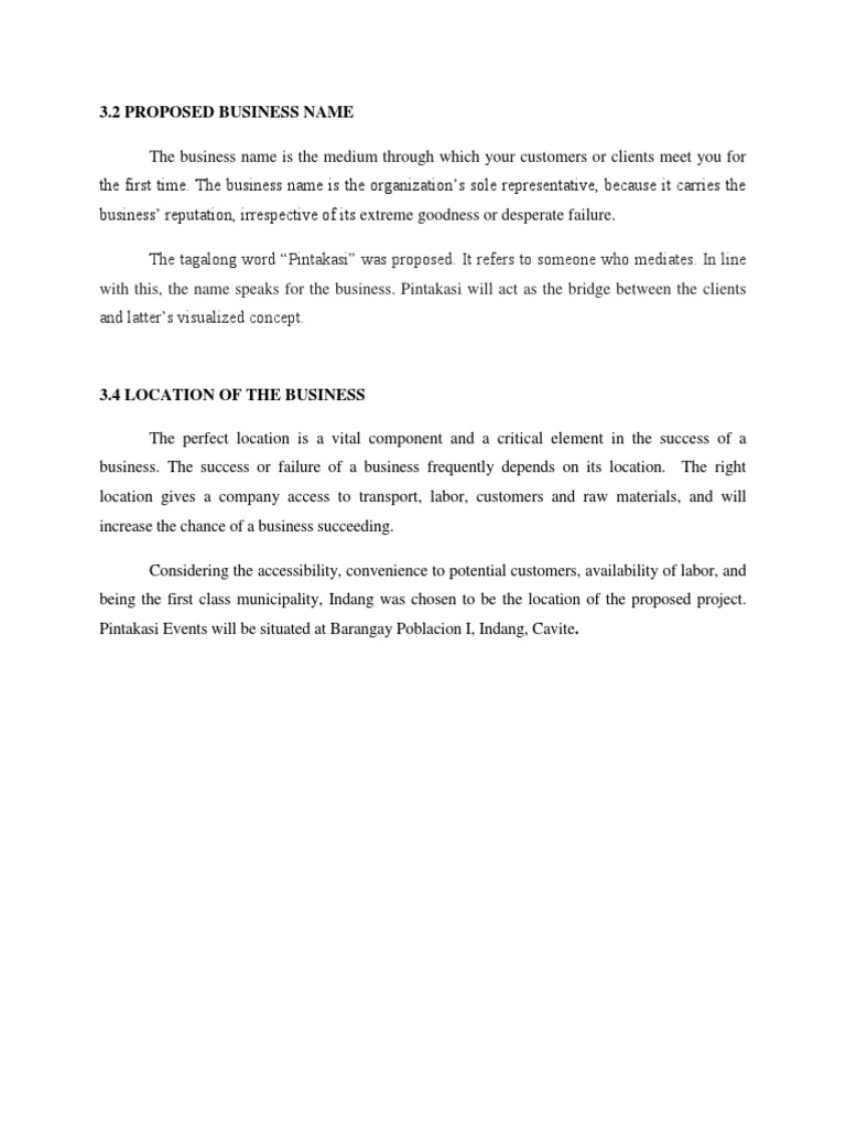 3.2 Proposed Business Name | PDF