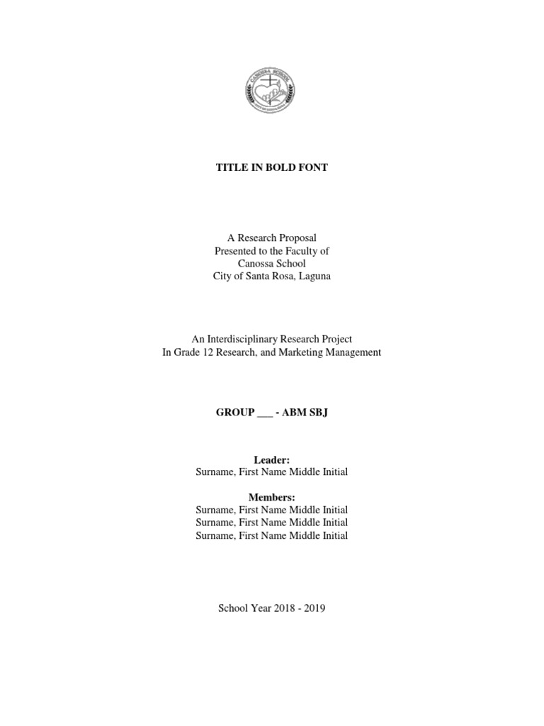 Final Title Page Format | PDF