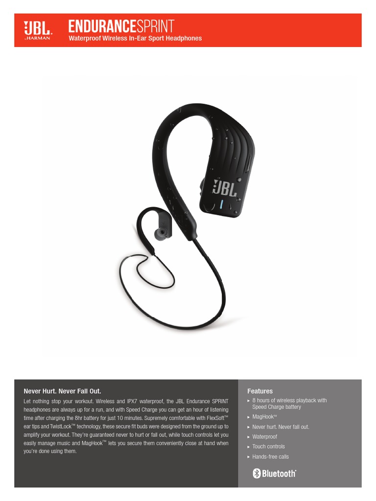 JBL Endurance SPRINT Spec Sheet English (EMEA) PDF | PDF | Headphones ...