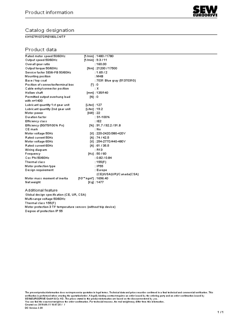 Gearbox Specifications and Weights | PDF | Electrical Connector ...