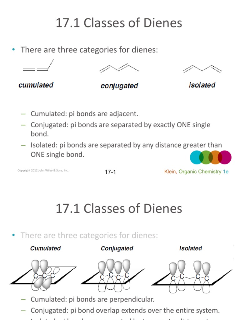 17.1 Classes of Dienes: There Are Three Categories For Dienes | PDF ...