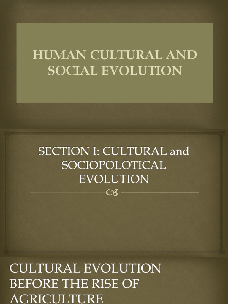 Human Cultural and Social Evolution | PDF | Neolithic | State (Polity)