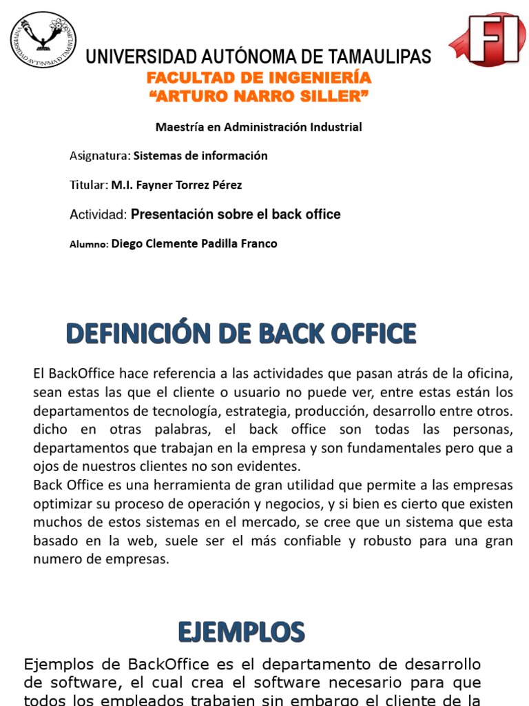 Importancia del Back Office en Empresas | PDF | Outsourcing | Software