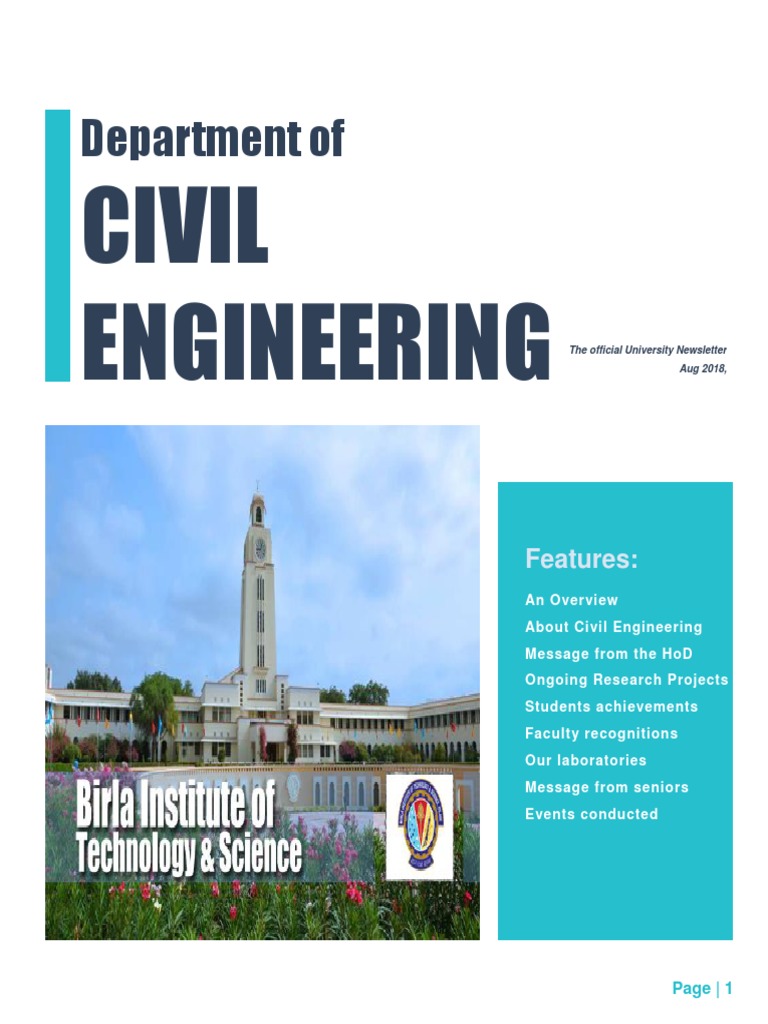 Civil Newsletter Final | PDF | Civil Engineering | Engineering