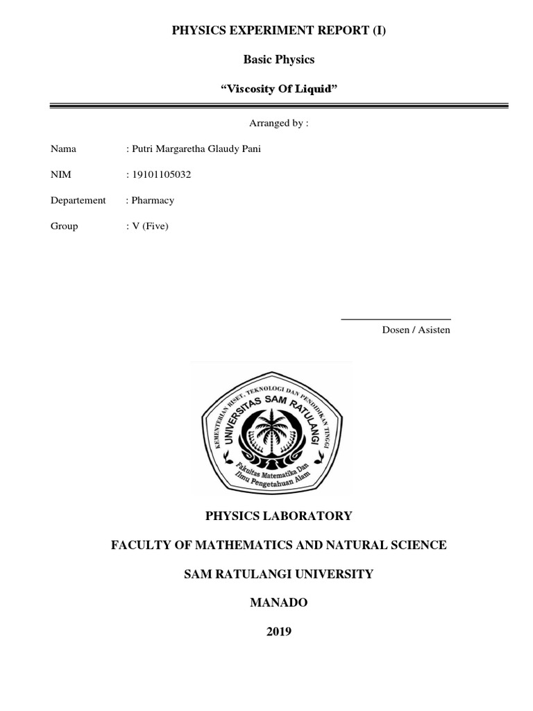 Viscosity of Liquid | PDF | Drag (Physics) | Viscosity