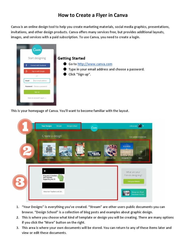 How To Create A Flyer in Canva: Getting Started | PDF | Icon (Computing ...
