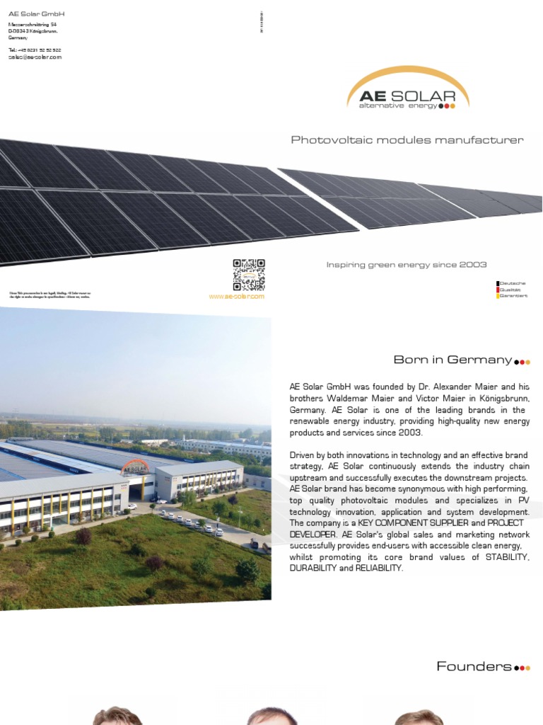 AE Solar Presentation V0.5 | PDF | Photovoltaics | Solar Panel